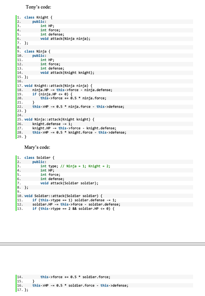 Solved c++ programming For the same result, Who's design | Chegg.com