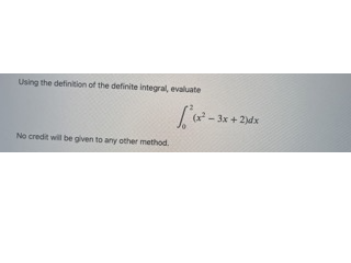 Solved Using the definition of the definite integral | Chegg.com