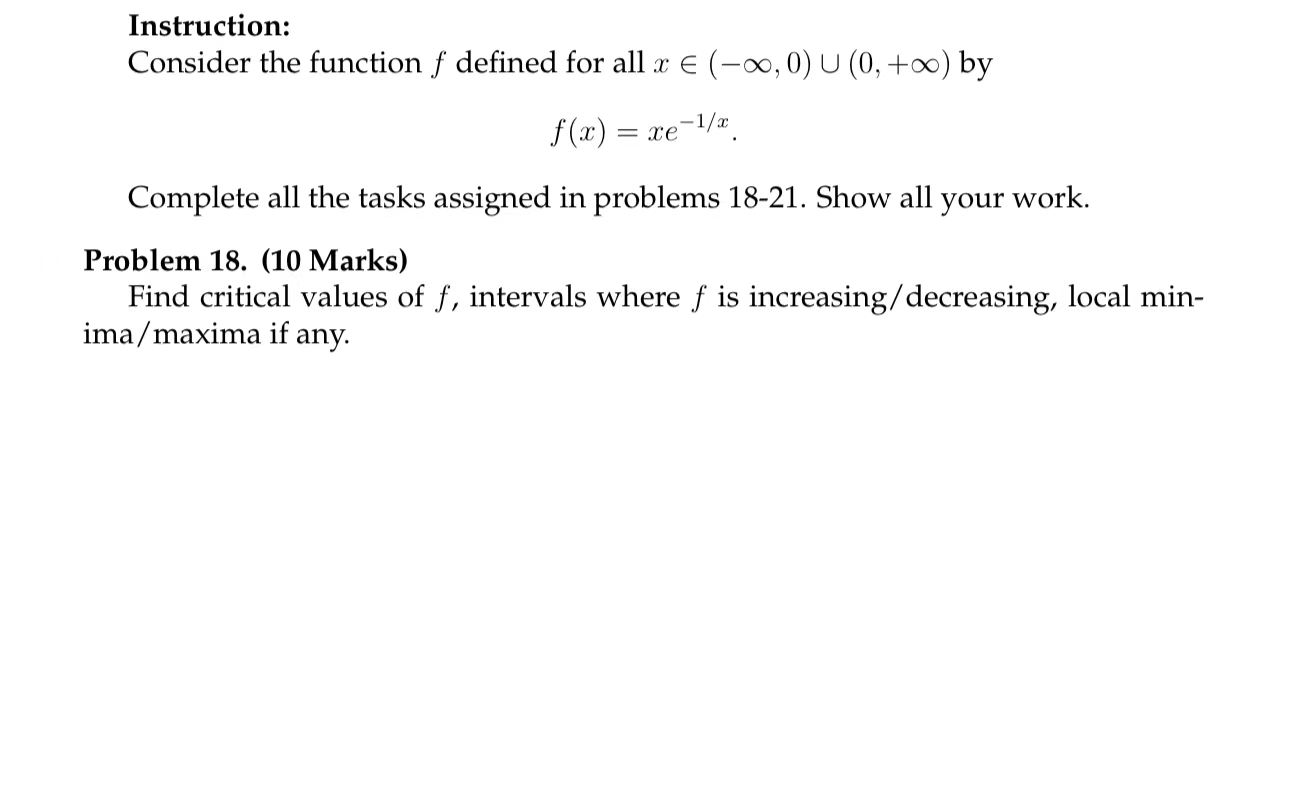 Solved Instruction: Consider the function f defined for all | Chegg.com