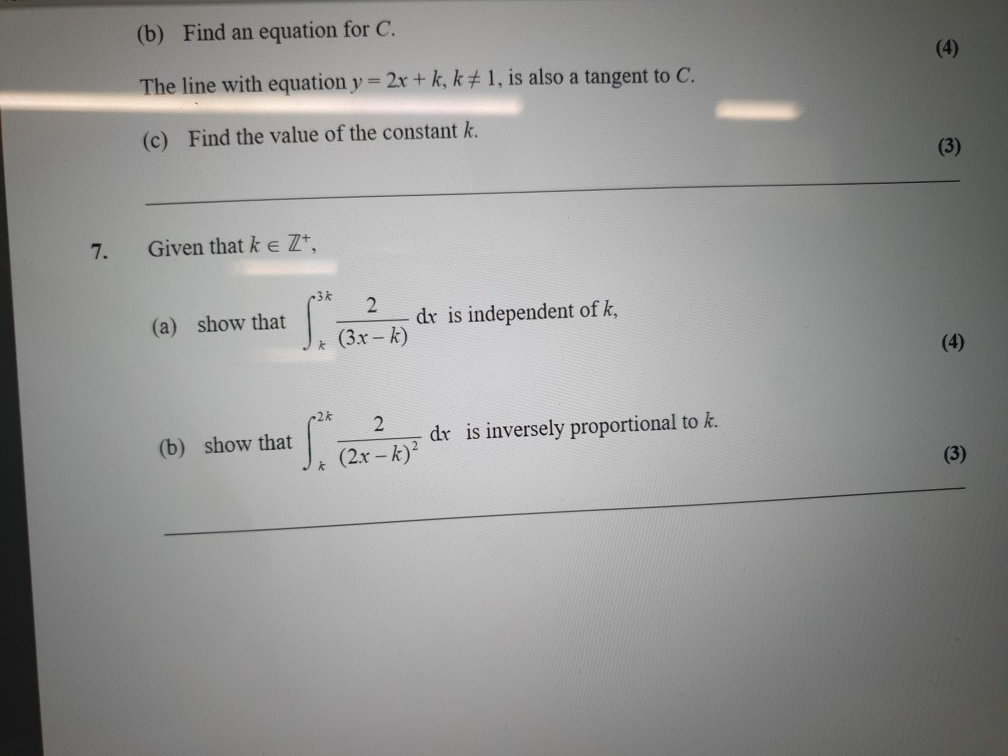 Solved (b) Find an equation for C The line with equation y | Chegg.com