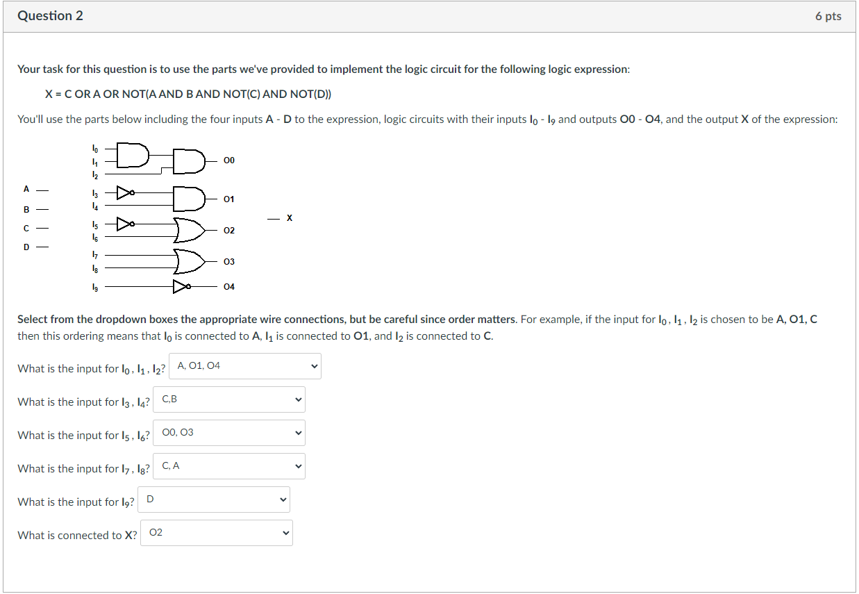 Solved Your task for this question is to use the parts we've | Chegg.com