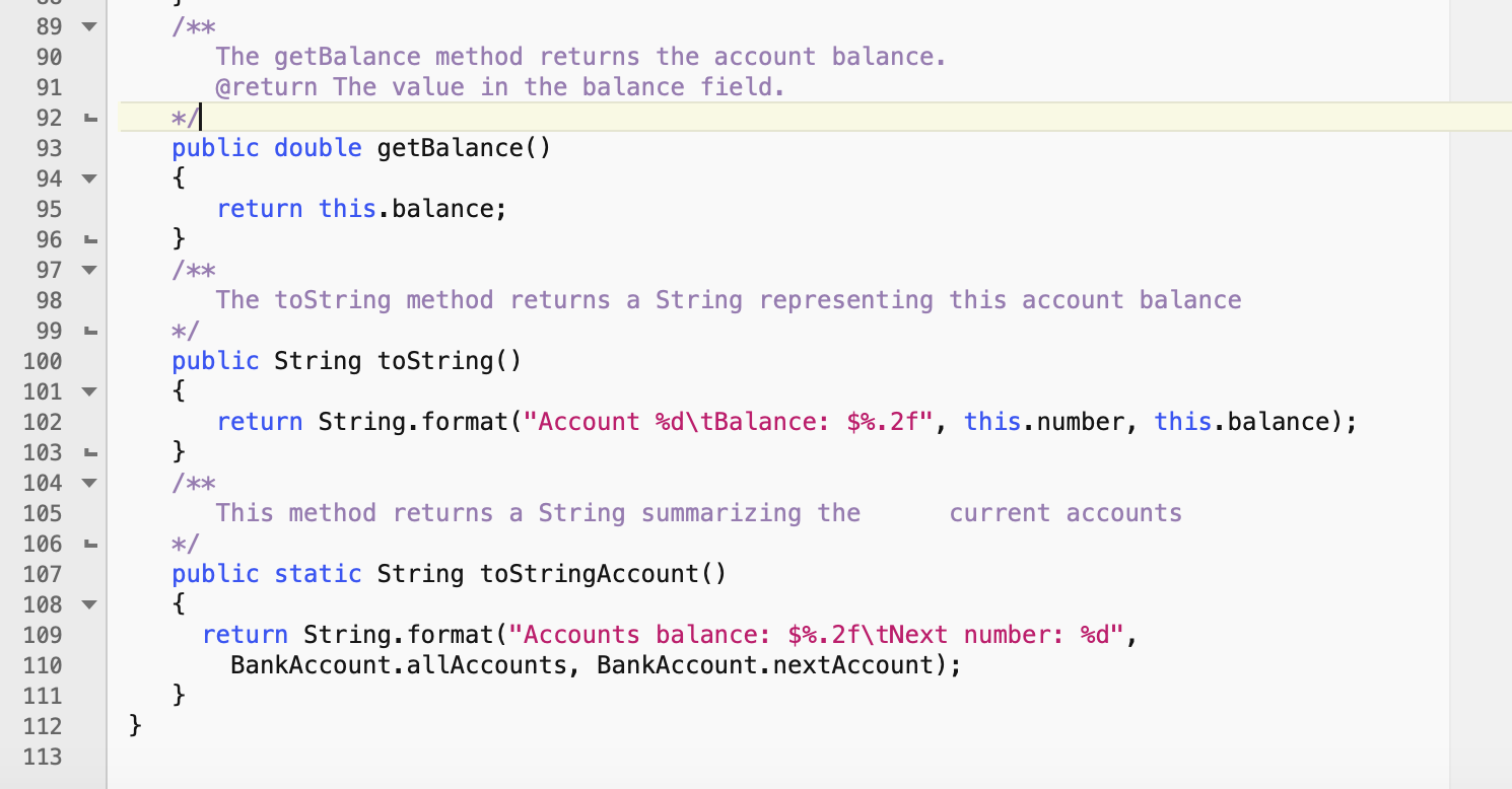 The Bankaccount Class Simulates A Bank Account