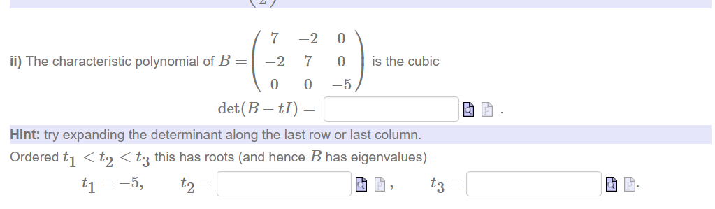 Solved For a square matrix A, the statement "(A−λI)v=0 has a | Chegg.com