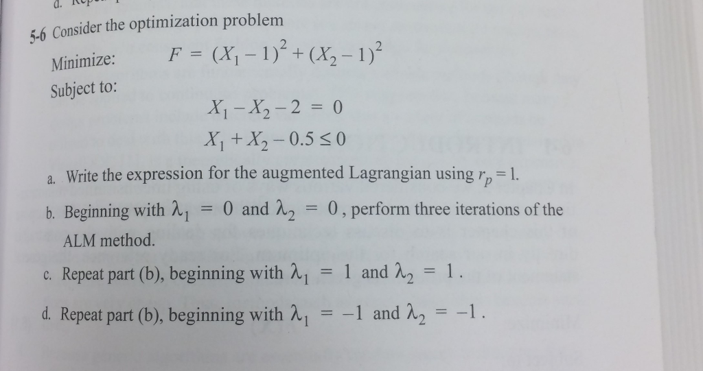 d. Rpl 5-6 Consider the optimization problem F= | Chegg.com