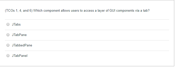 Solved (TCOs 1-6) Set methods are also commonly called | Chegg.com