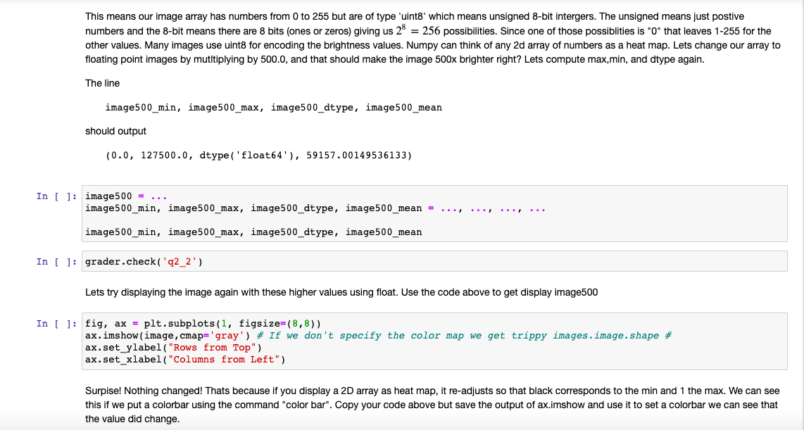 This means our image array has numbers from 0 to 255 but are of type ...