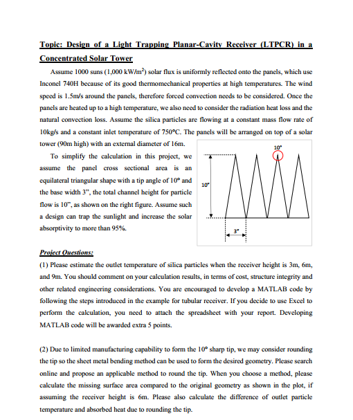 Solved Topic: Design of a Light Trapping Planar-Cavity | Chegg.com
