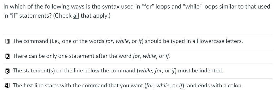 Solved In which of the following ways is the syntax used in | Chegg.com
