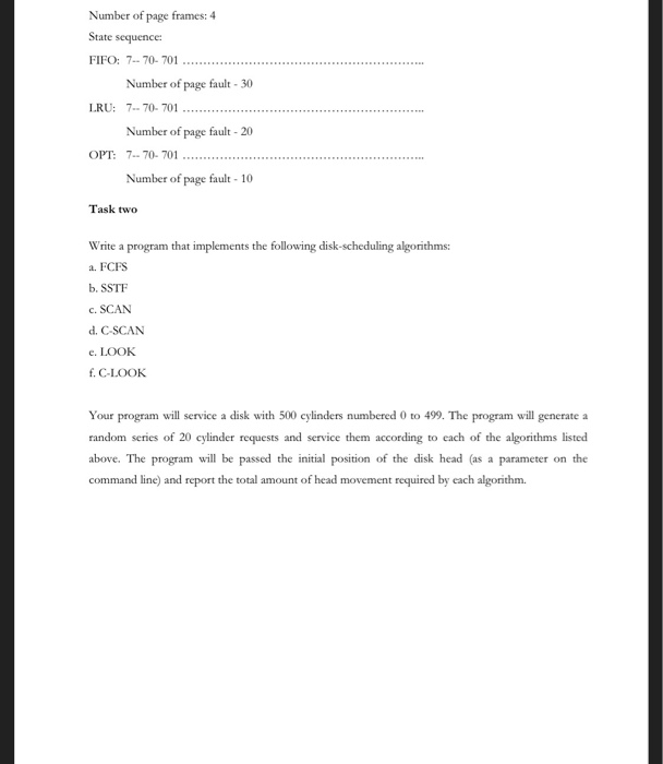 Solved Goals Goal Lab Work Understand Various Page Replacement Algorithm Disk Scheduling