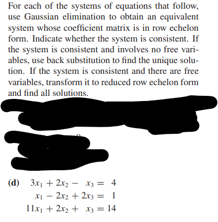 Solved For each of the systems of equations that follow, use | Chegg.com