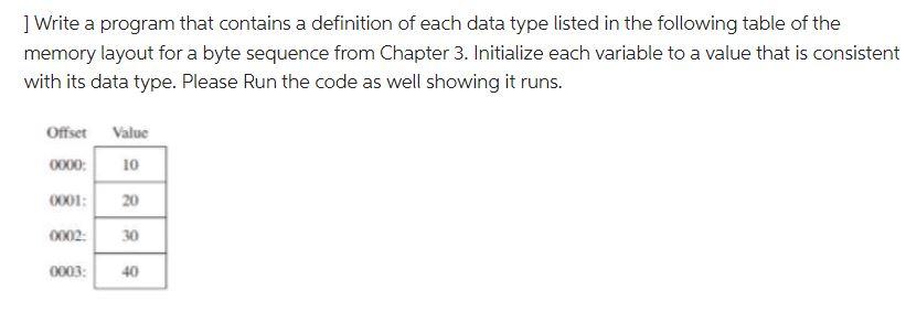 Solved ] Write a program that contains a definition of each | Chegg.com