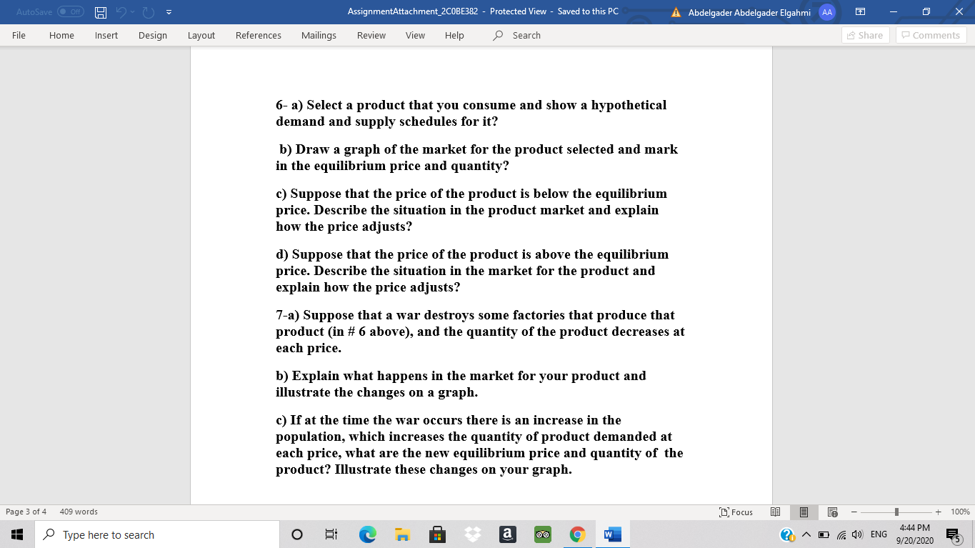 Solved AutoSave AssignmentAttachment_2C0BE382 - Protected | Chegg.com