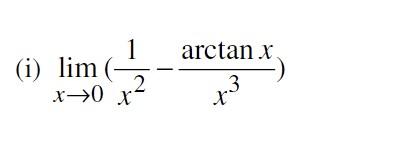 Solved limx→0(x21−x3arctanx) | Chegg.com