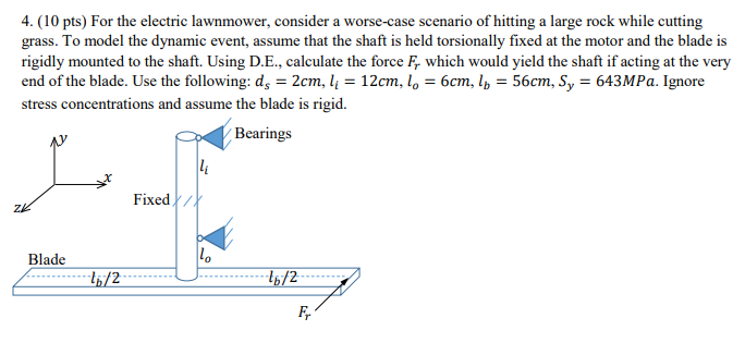 Solved 4. (10 pts) For the electric lawnmower, consider a | Chegg.com