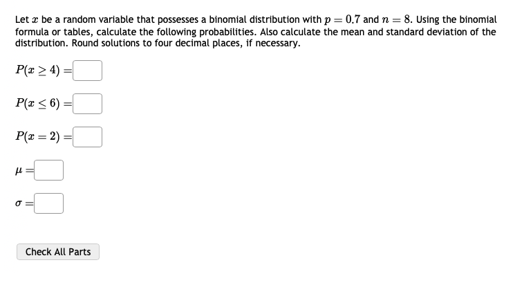 Solved Let X Be A Random Variable That Possesses A Binomial 