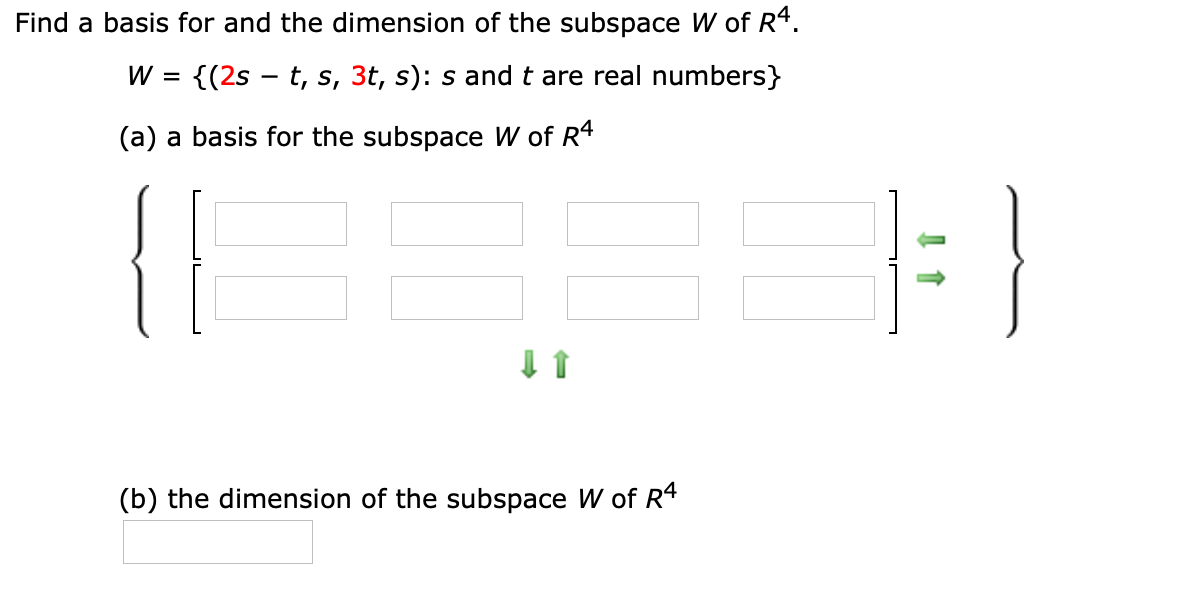 Solved Find a basis for and the dimension of the subspace W | Chegg.com