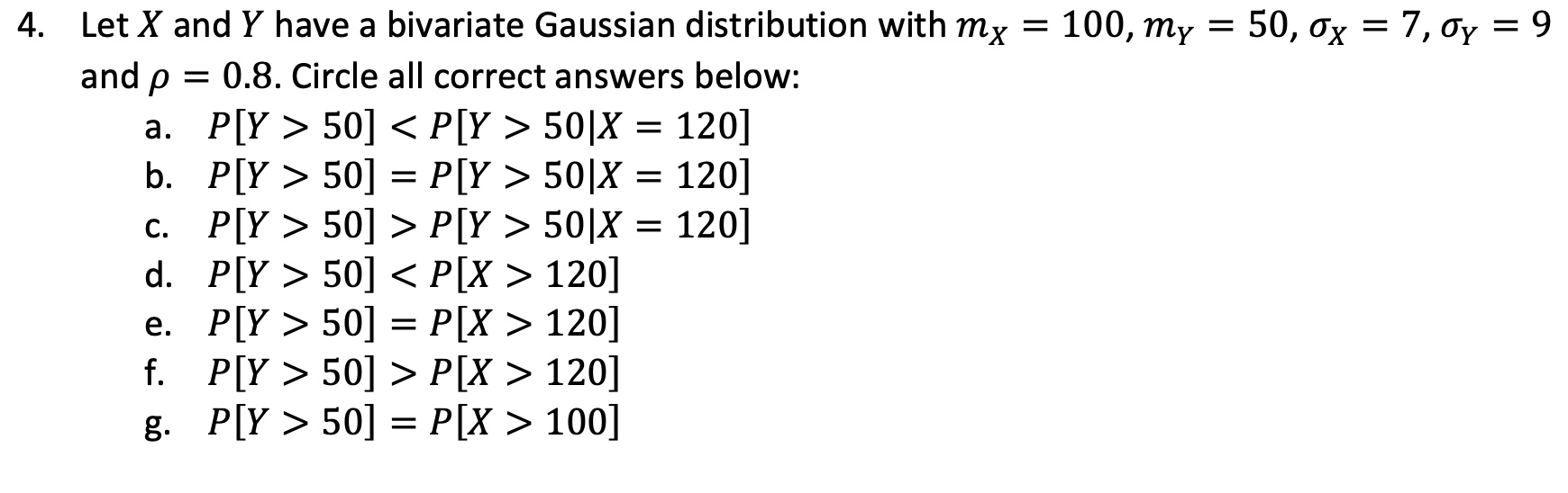 Solved Let x ﻿and Y ﻿have a bivariate Gaussian distribution | Chegg.com