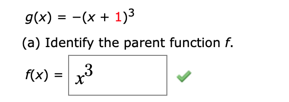Solved The function g is related to one of the parent | Chegg.com