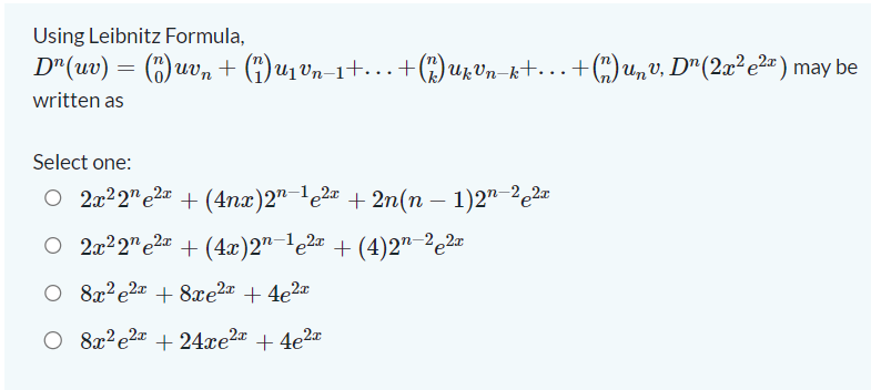 Solved Using Leibnitz Formula 