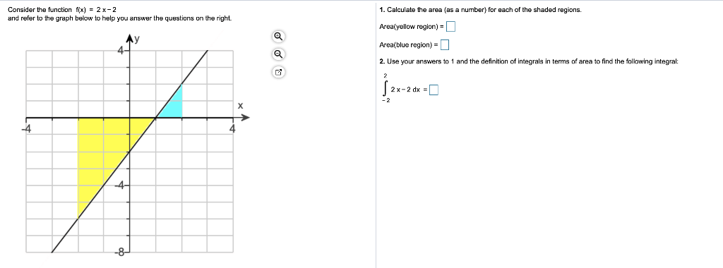 Solved 1. Calculate the area (as a number) for each of the | Chegg.com