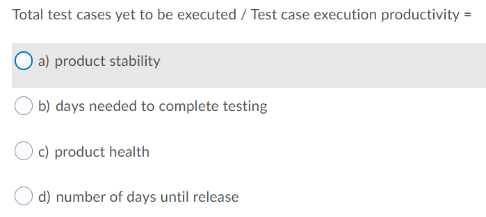 Solved Total test cases yet to be executed / Test case | Chegg.com