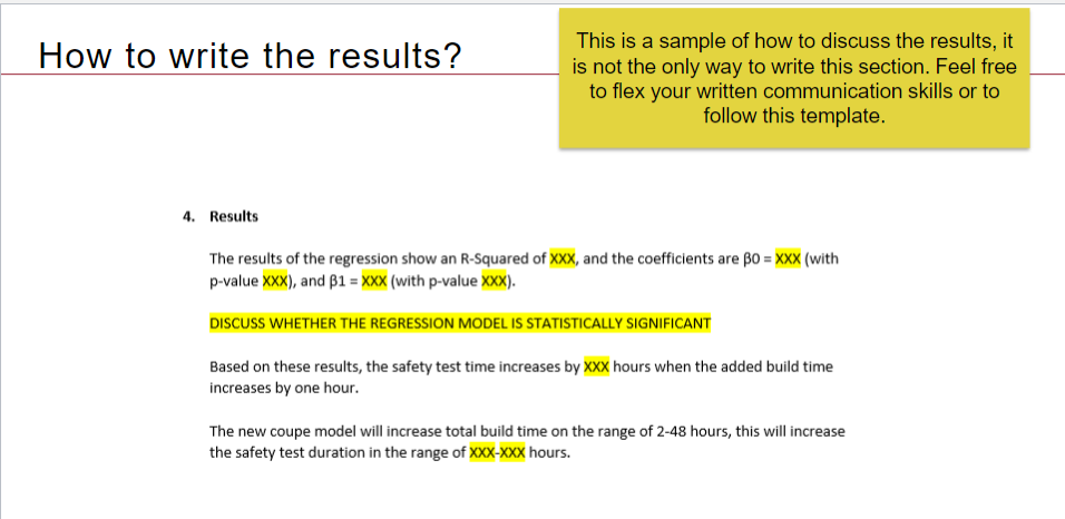 Solved How to write the results? This is a sample of how to | Chegg.com