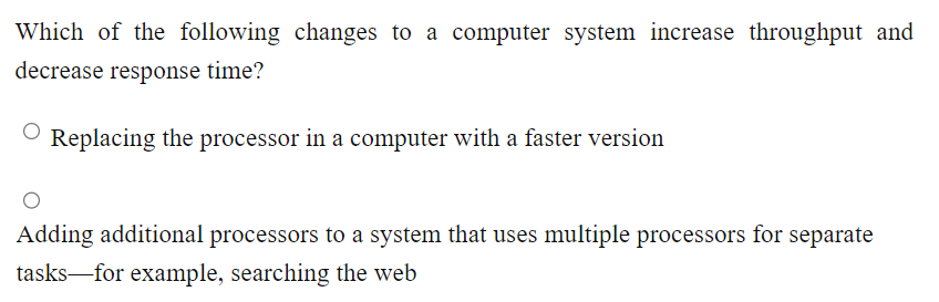 Solved Which of the following changes to a computer system | Chegg.com