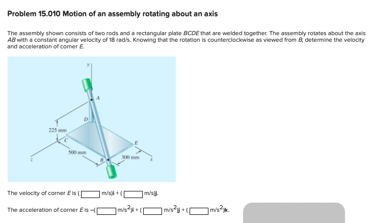 Solved Problem 15.010 Motion of an assembly rotating about | Chegg.com