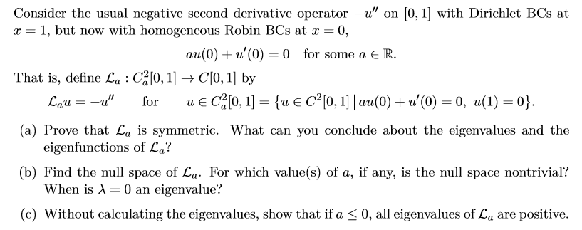 Consider the usual negative second derivative | Chegg.com