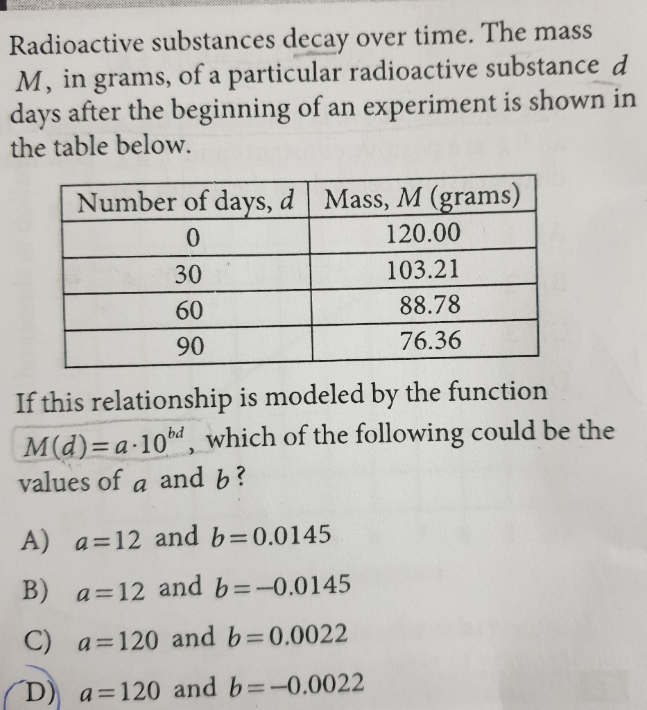 Solved Radioactive Substances Decay Over Time The Mass M Chegg solved-radioactive-substances-decay-over-time-the-mass-m-chegg