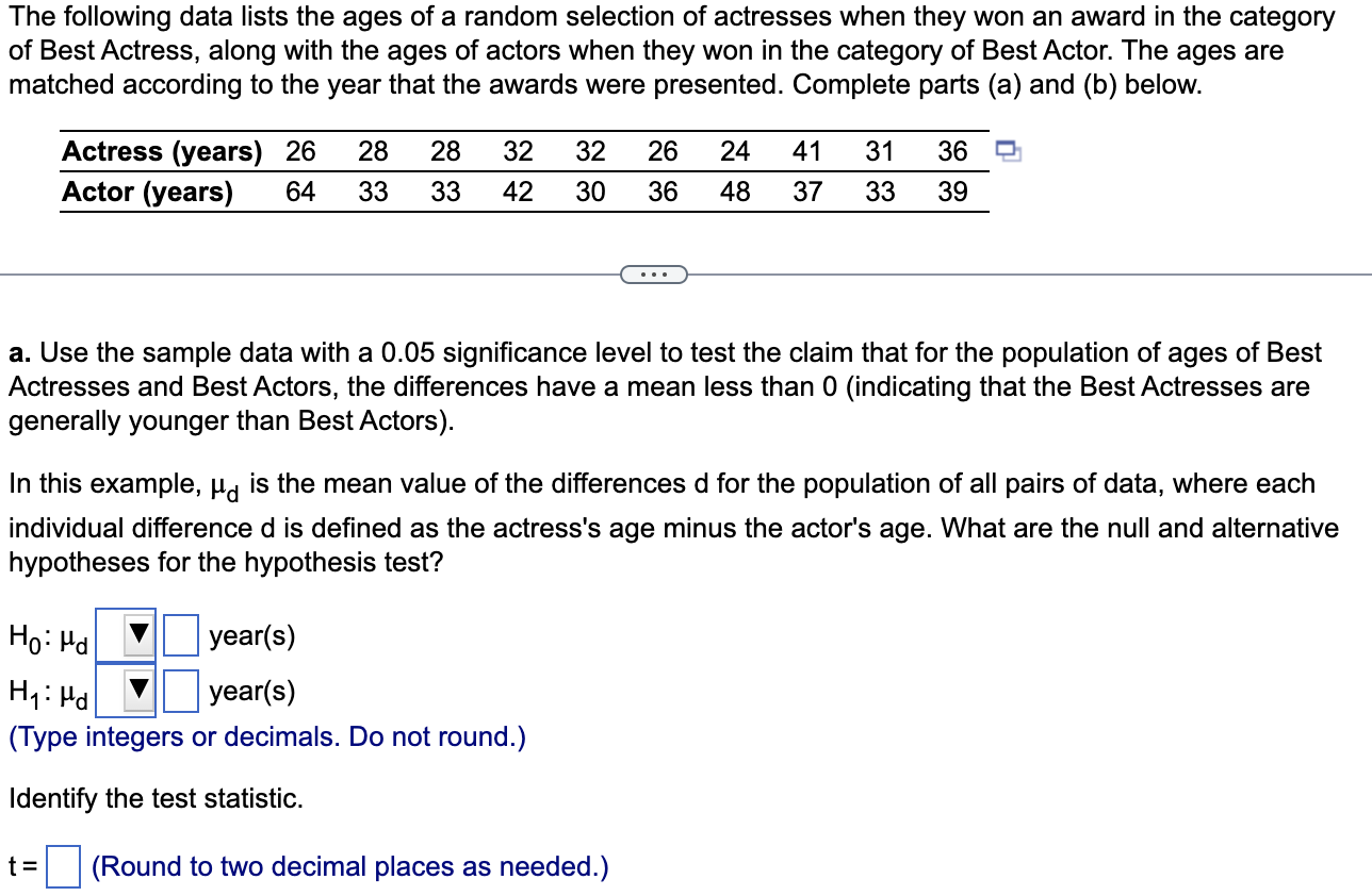 Solved The following data lists the ages of a random | Chegg.com