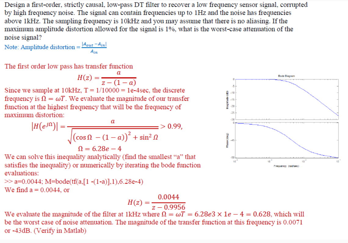 Solved GIVE ME THE MATLAB CODE AND PLOT IN MATLAB, YOUR CODE | Chegg.com