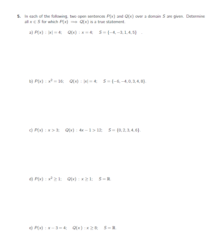 Solved 3. Each of the following describes an implication. | Chegg.com