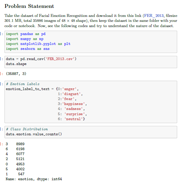 Solved Take the dataset of Facial Emotion Recognition and | Chegg.com