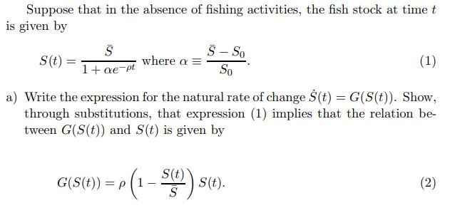Solved Suppose that in the absence of fishing activities, | Chegg.com