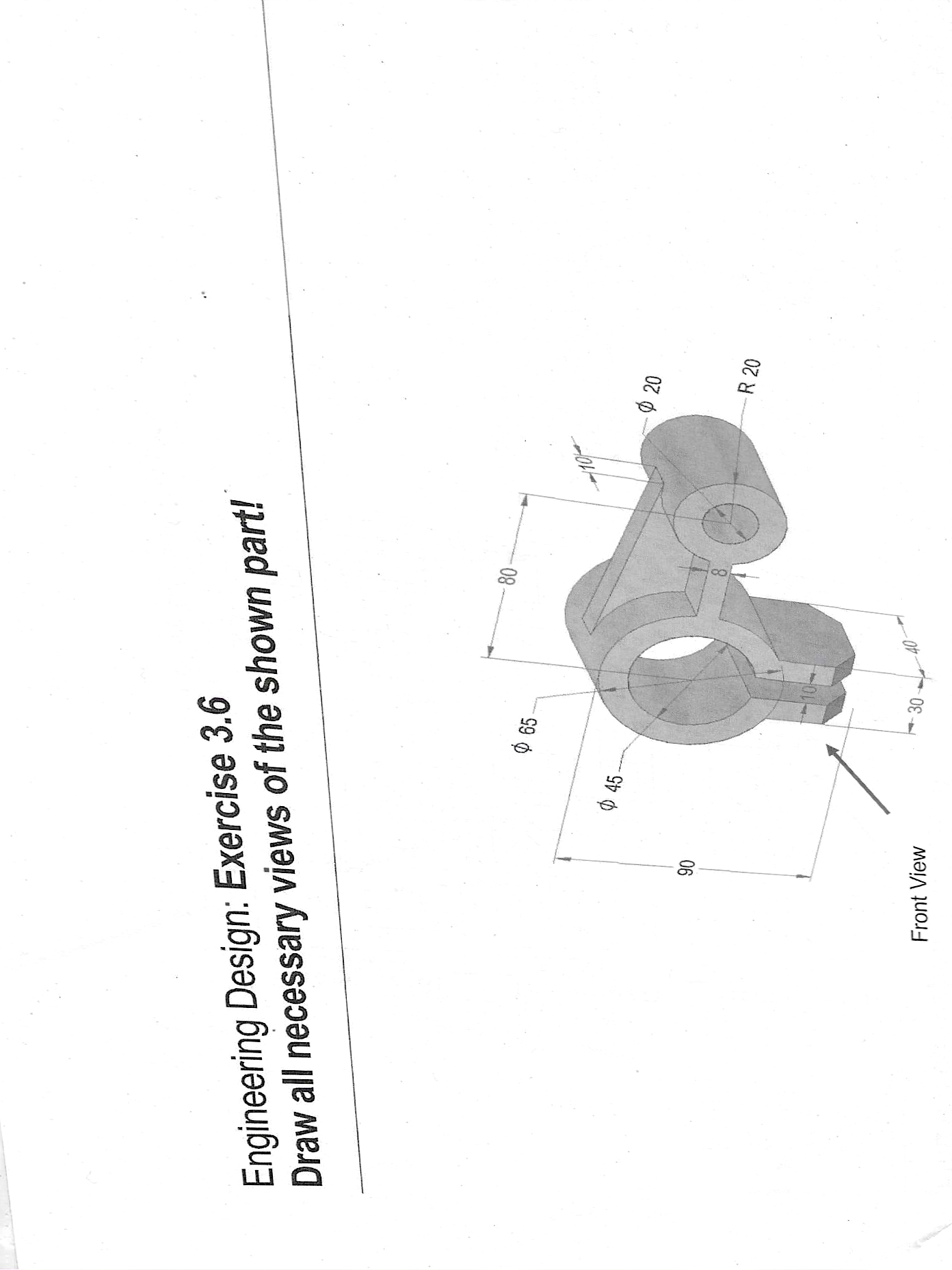 Solved Engineering Design: Exercise 3.6 Draw all necessary | Chegg.com