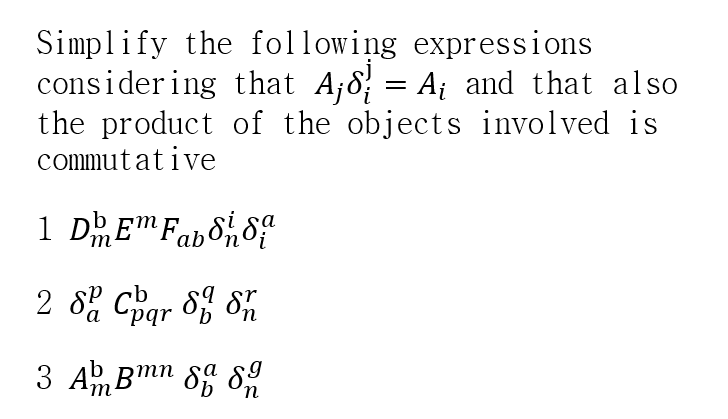 Solved Simplify the following expressions considering that | Chegg.com