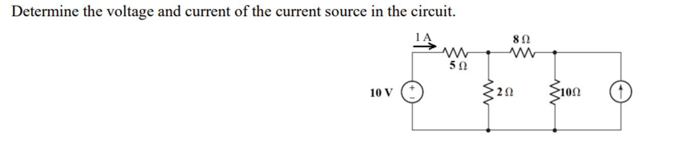 Solved Determine the voltage and current of the current | Chegg.com