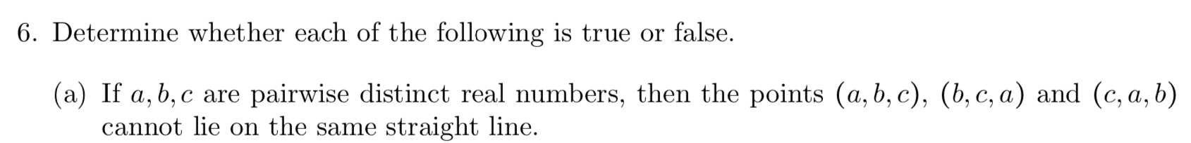 Solved Determine whether each of ﻿the following is ﻿true or | Chegg.com