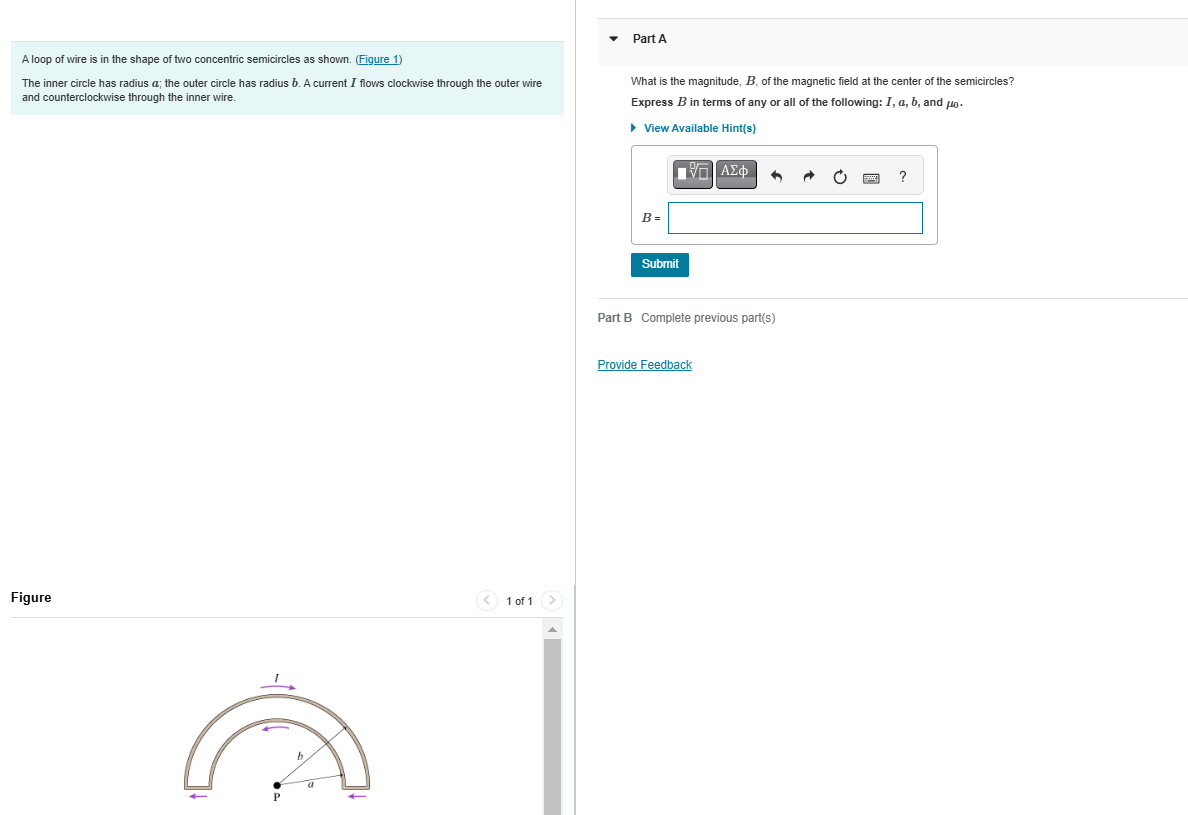 Part AA loop of wire is in the shape of two | Chegg.com