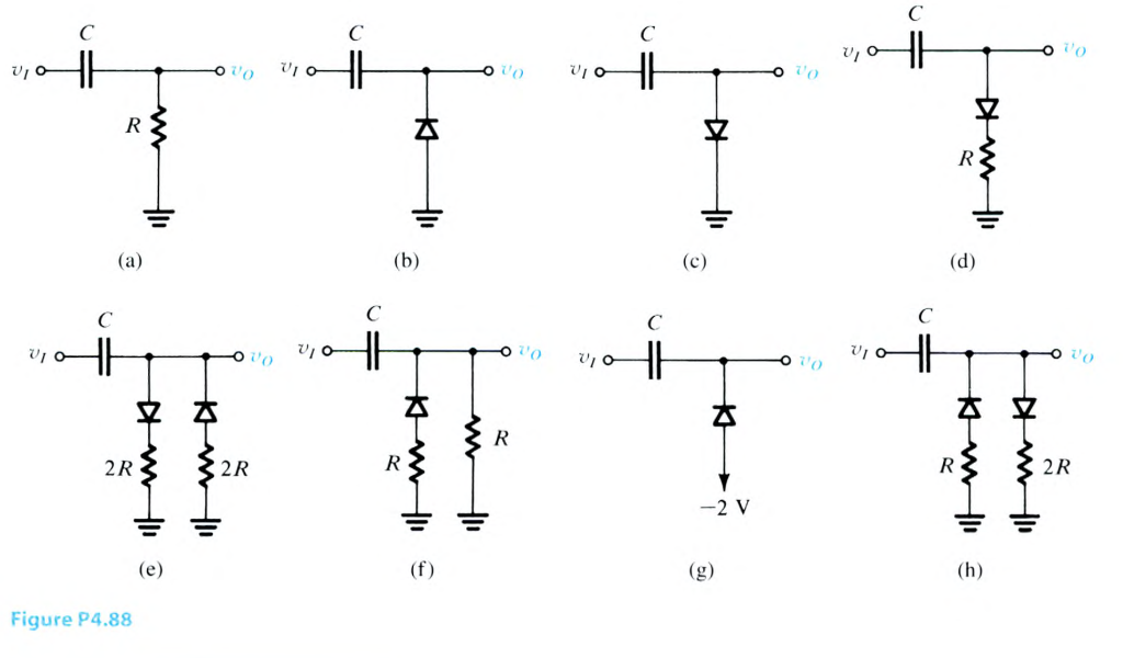 Solved *4.88 For the circuits in Fig. P4.88, each utilizing | Chegg.com