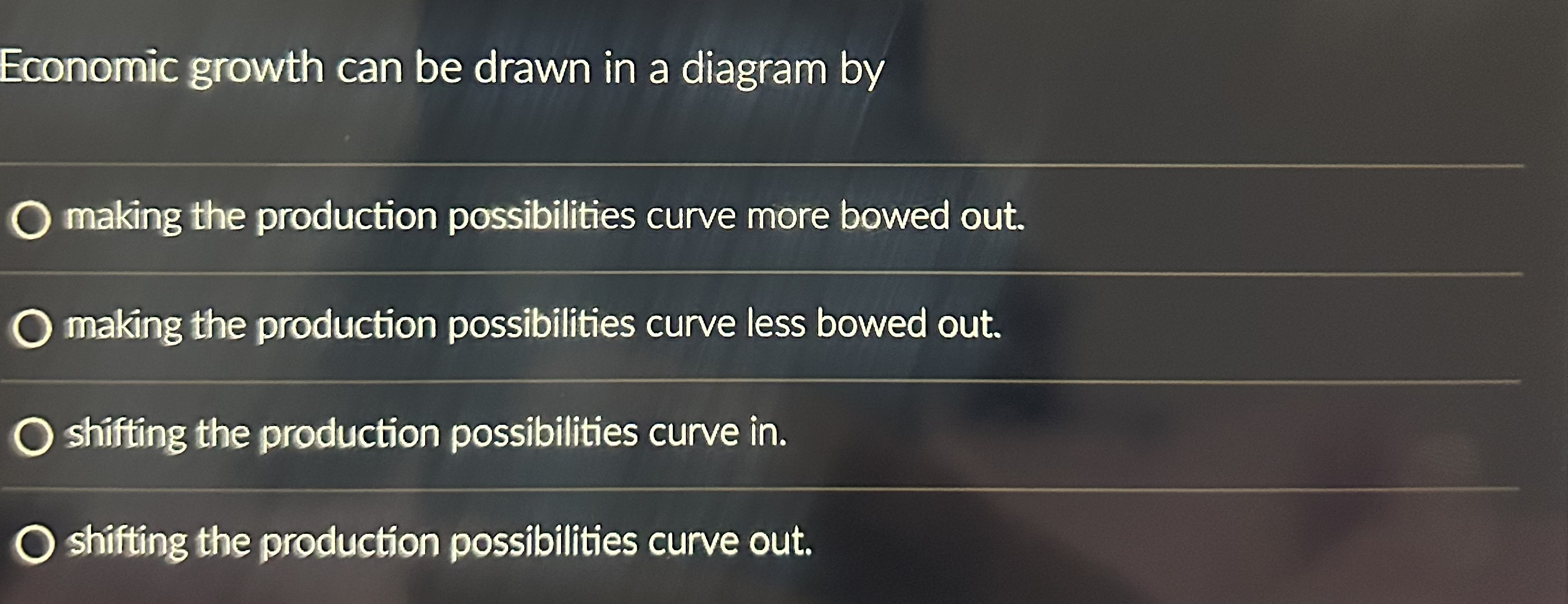 Solved Economic growth can be drawn in a diagram bymaking | Chegg.com