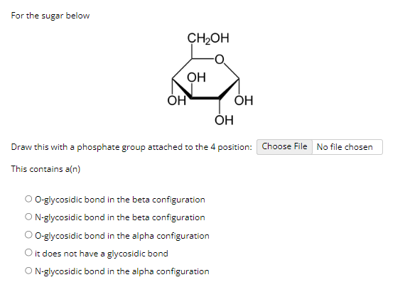 Solved For the sugar below Draw this with a phosphate group | Chegg.com