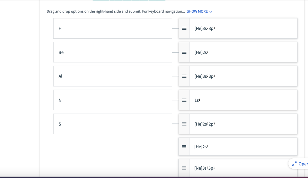 Solved Match elements with the correct valence | Chegg.com