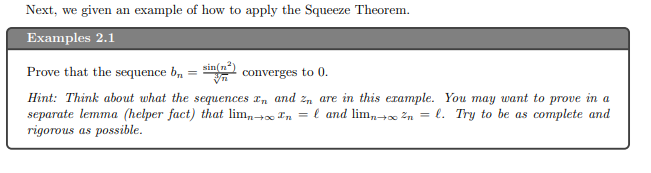 Solved Next, we given an example of how to apply the Squeeze | Chegg.com