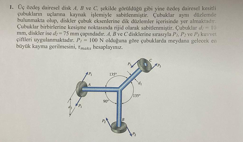 Solved Three identical circular discs A, B and C are fixed | Chegg.com