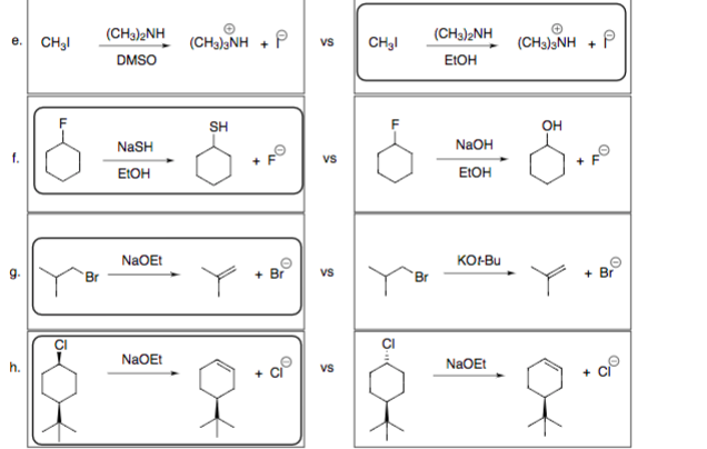 Solved CHg! (CH3)2NH DMSO (CH3)2NH + P VS CHE! (CH3)2NH EtOH | Chegg.com
