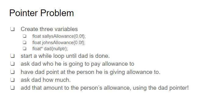 Solved Pointer Problem Create three variables float | Chegg.com