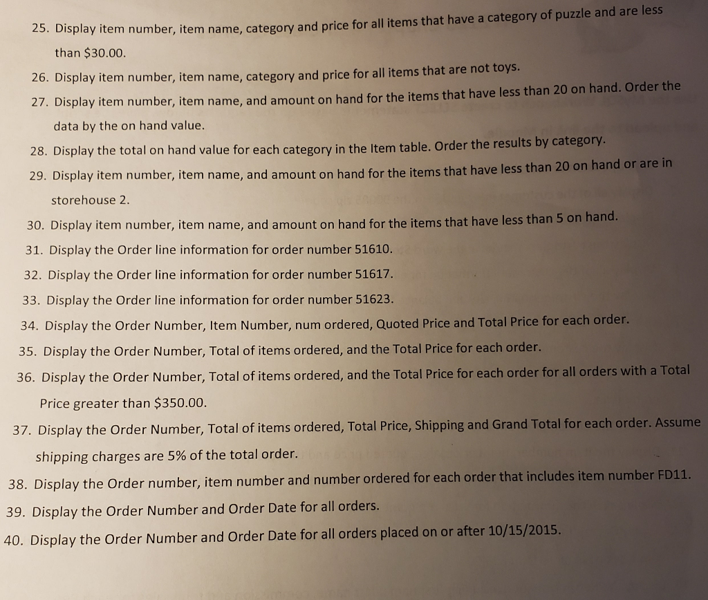 Solved Use the MySQL Workbench to create SELECT statements | Chegg.com