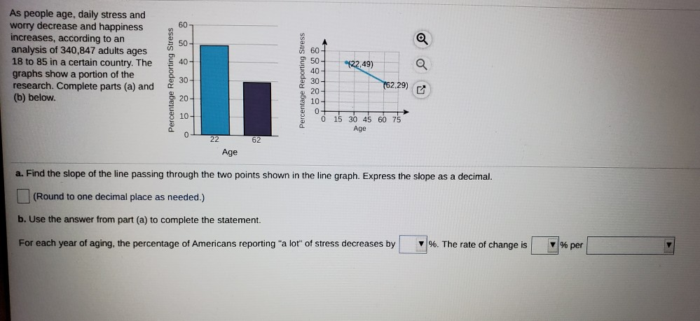 Solved As people age, daily stress and worry decrease and | Chegg.com